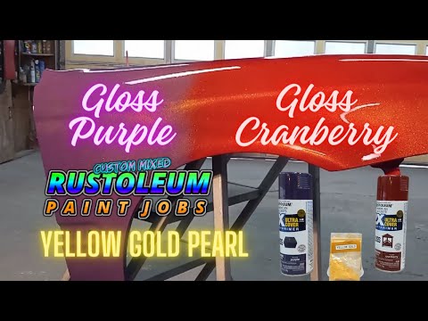 RUSTOLEUM PAINT JOB GLOSS BURGUNDY AND PURPLE WITH A GOLD PEARL AWESOME RESULTS!!!!