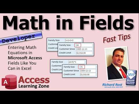Entering Math Equations in Microsoft Access Fields Like You Can in Excel