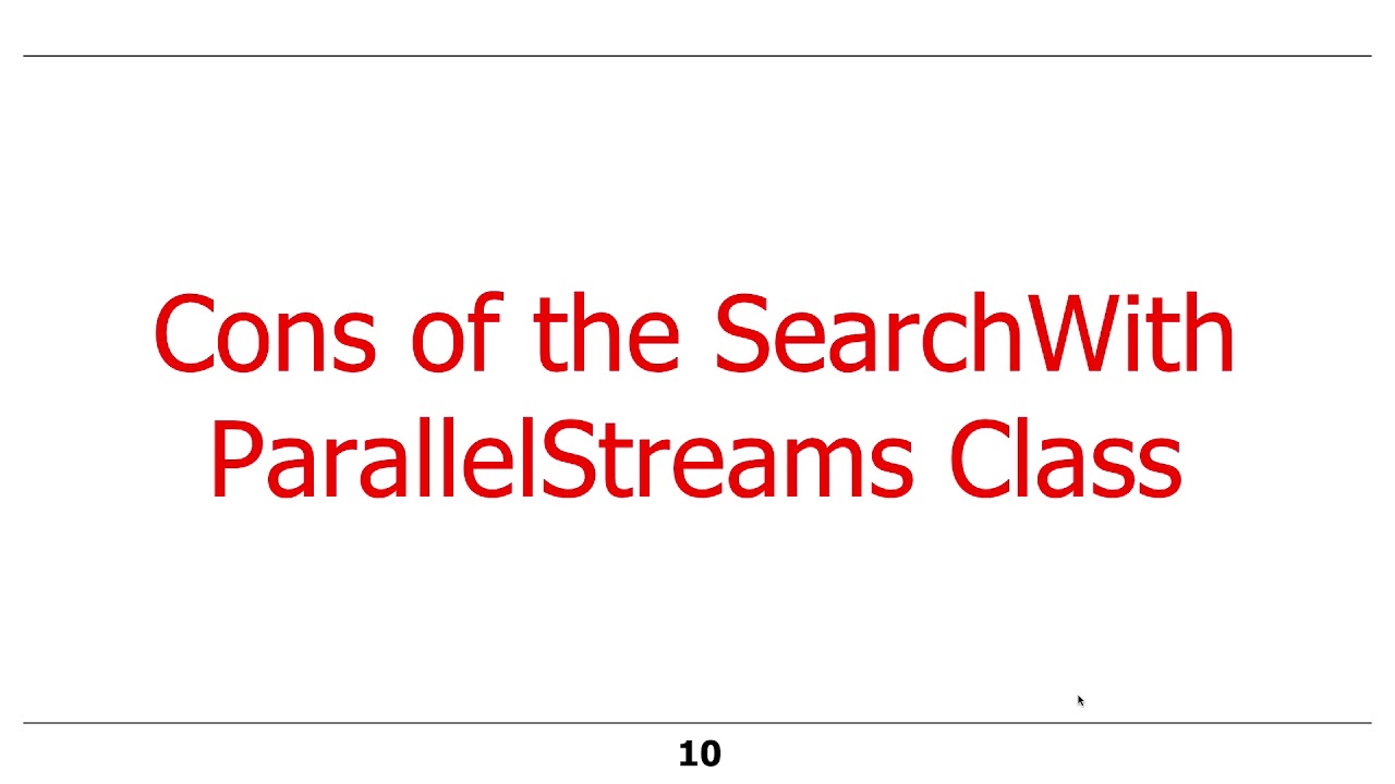 Java 8 SearchWithParallelStreams Example (Part 2)