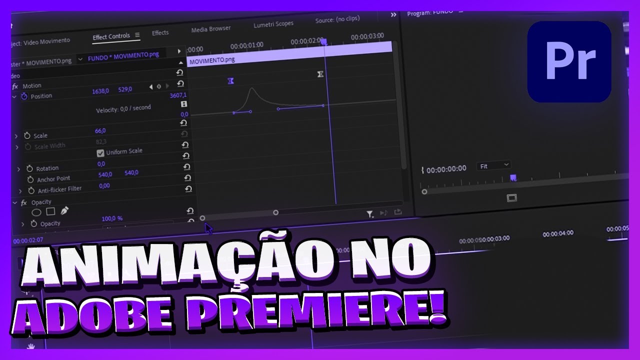 COMO CRIAR ANIMAÇÕES BASICAS no ADOBE PREMIERE!! - KeyFrames