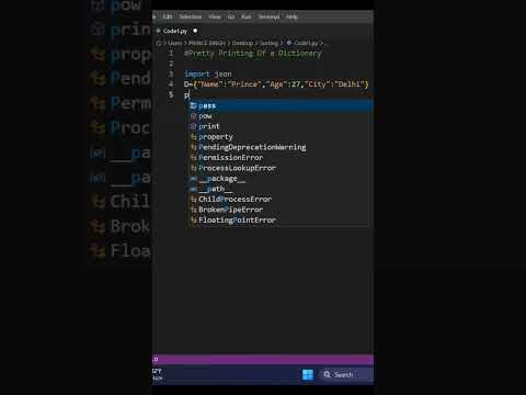 Pretty Printing of a Dictionary In Python | THE CODING GUIDE ๐