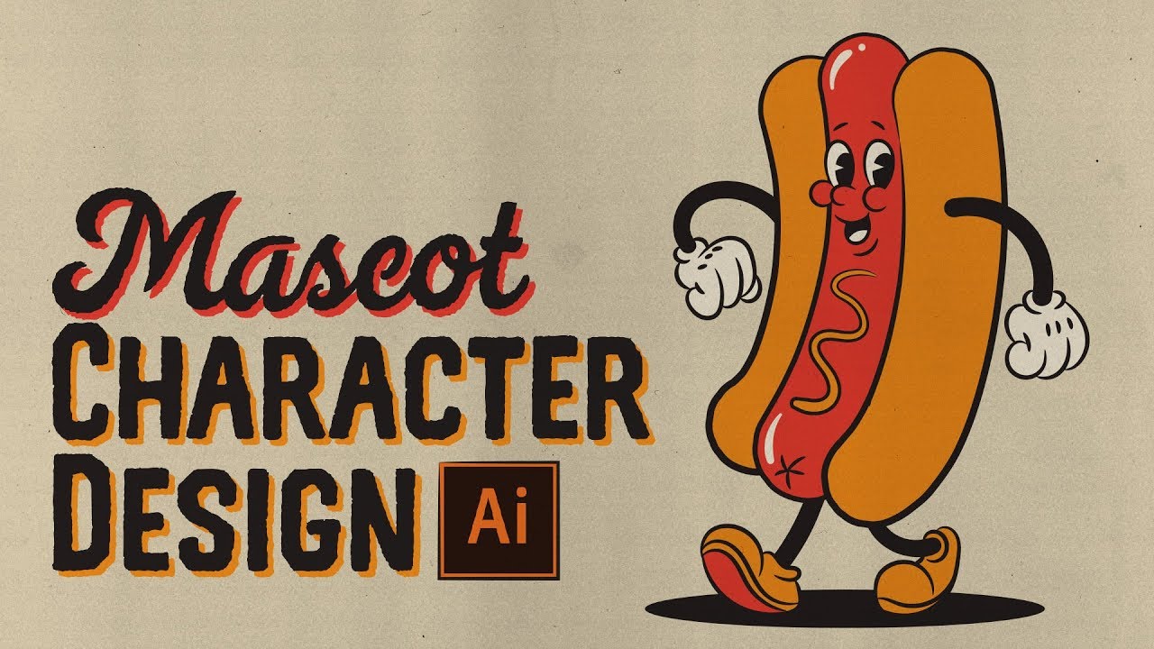 How to Draw a Retro Mascot Character Design in Illustrator