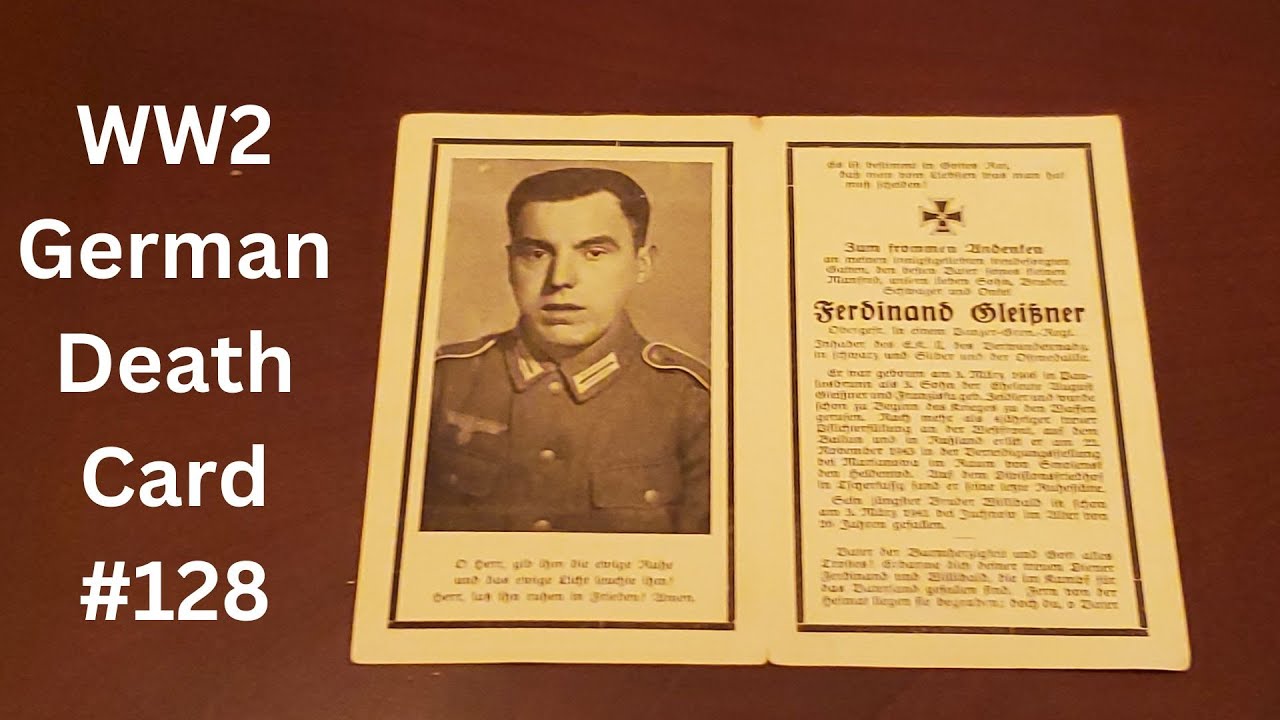 WW2 German Death Card #128
