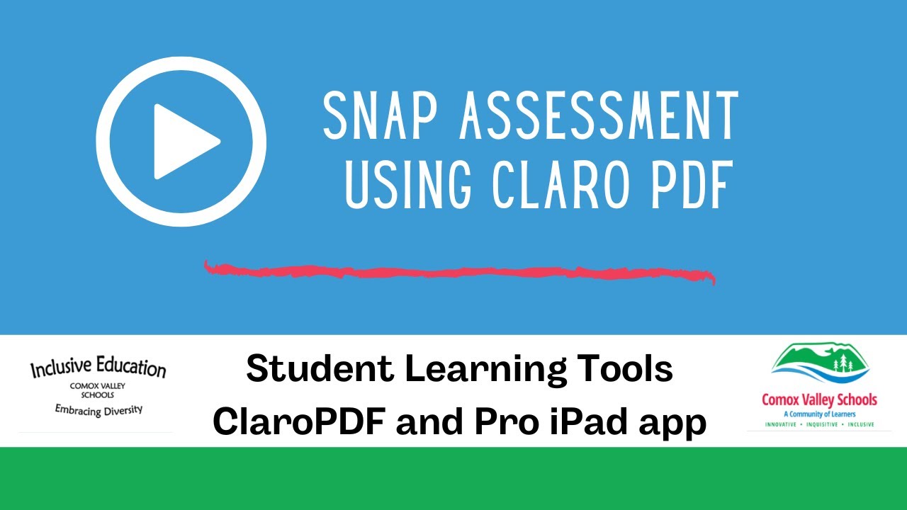 SNAP Numeracy Assessment using Claro PDF iPad app