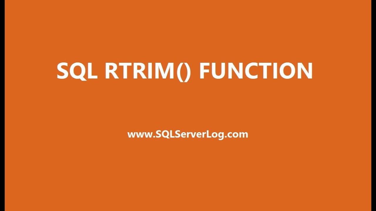 SQL RTRIM() Function