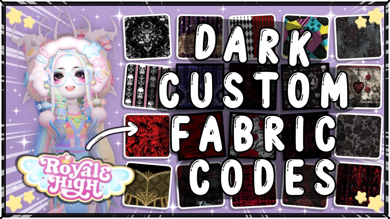🥀 DARK Custom Fabric Decal Codes! | Royale High 🏰