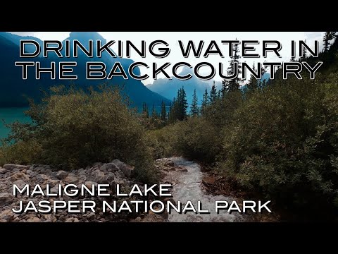 Finding amazing places to refill our drinking water | Maligne Lake - Jasper National Park