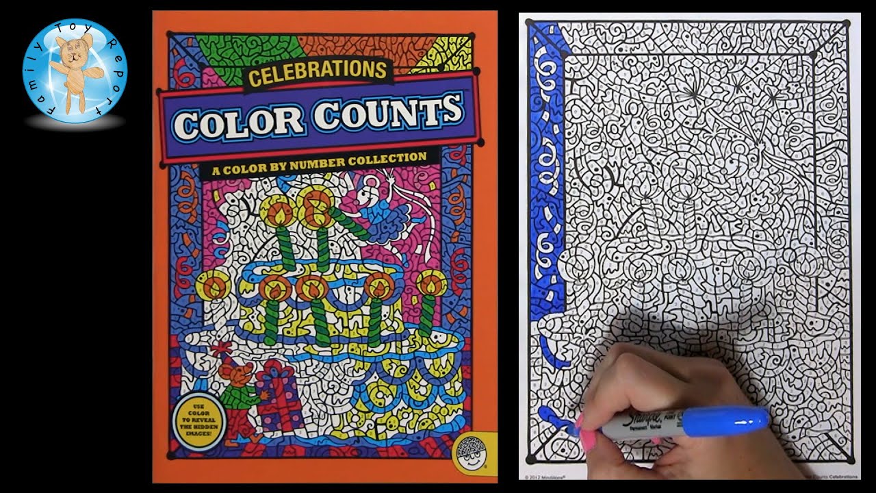 Mindware Color Counts Celebrations Coloring Book Happy Birthday - Family Toy Report