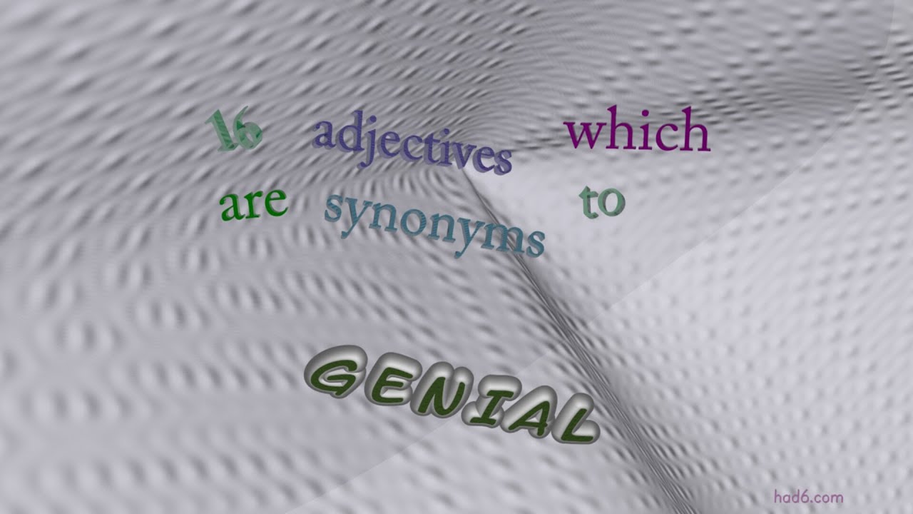 genial - 17 adjectives synonym to genial (sentence examples)