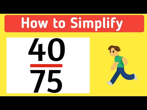 How to Simplify the Fraction 40/75