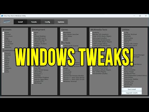 Chris Titus Tech's Windows 10 & 11 Tweaker Utility