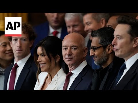Elon Musk, Mark Zuckerberg, Jeff Bezos and Sundar Pichai attend Trump's inauguration