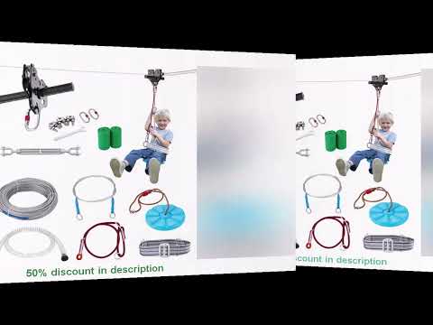 Why Everyone’s Talking About This Product! VEVOR 60/80/100/120 FT Zipline Kit Up to 500 lbs Backya