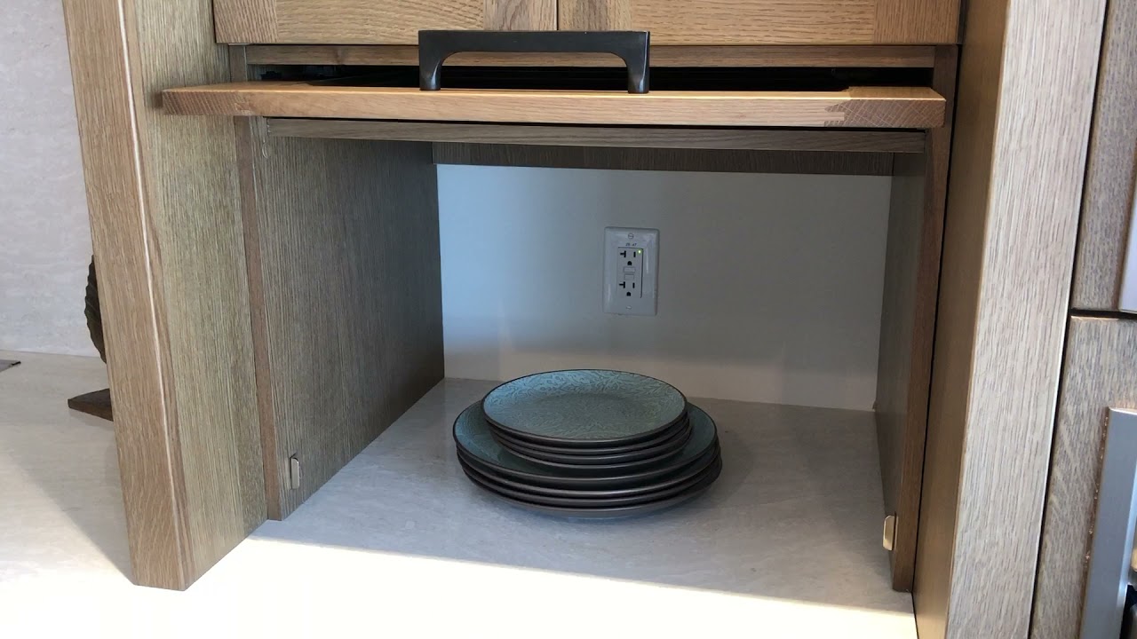 Wall Appliance Garage With Flipper Door
