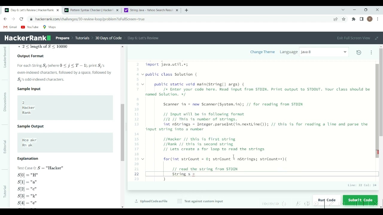 HackerRank Problem Solution 1 - Java Strings