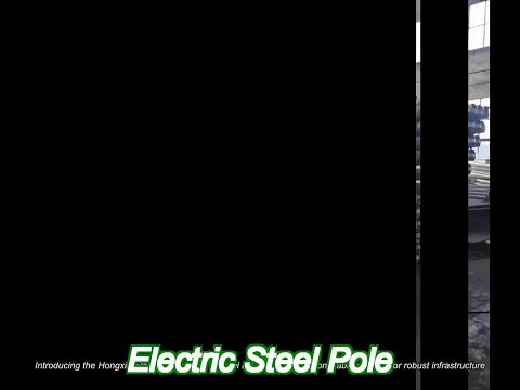 corrosion resistance galvanized electric steel pole customized load capacity