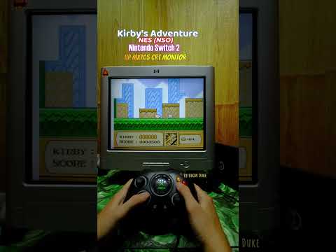 Kirby's Adventure [Switch 2] NES NSO [Hyperkin Duke] HP MX705 CRT Monitor