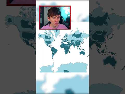 The TRUE SIZE of EACH COUNTRY! (Mercator Map) #shorts