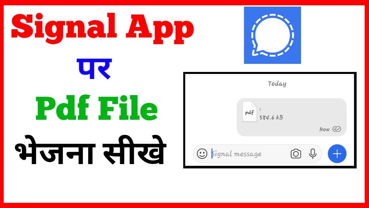 How To Send Pdf File On Signal App | Signal App Par Pdf File Kaise Bheje