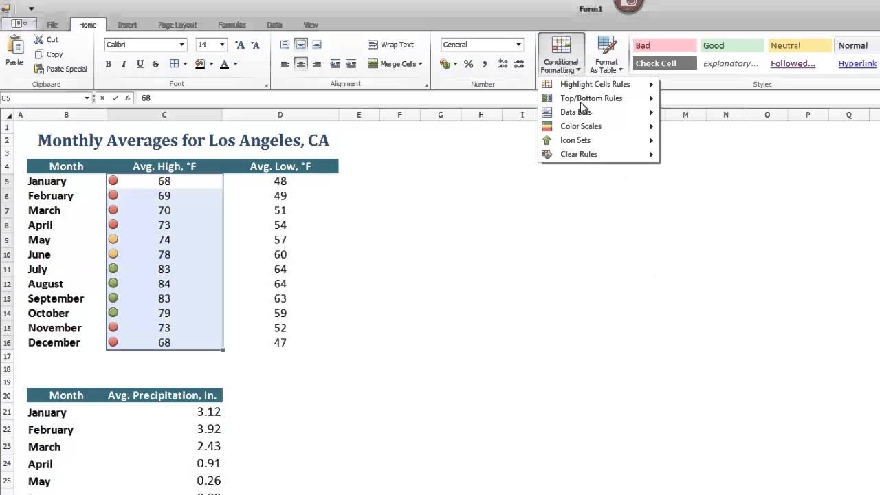 DevExpress WinForms Spreadsheet: Data Visualization - Conditional Formatting