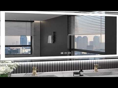 Wisfor LED Bathroom Mirror With Front Backlit Dimmable Vanity Wall Mirror HD Anti-fog