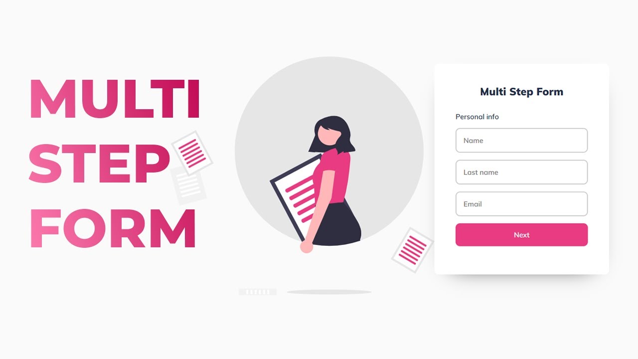 Simple Responsive Multi-Step Form Using HTML , CSS & JavaScript