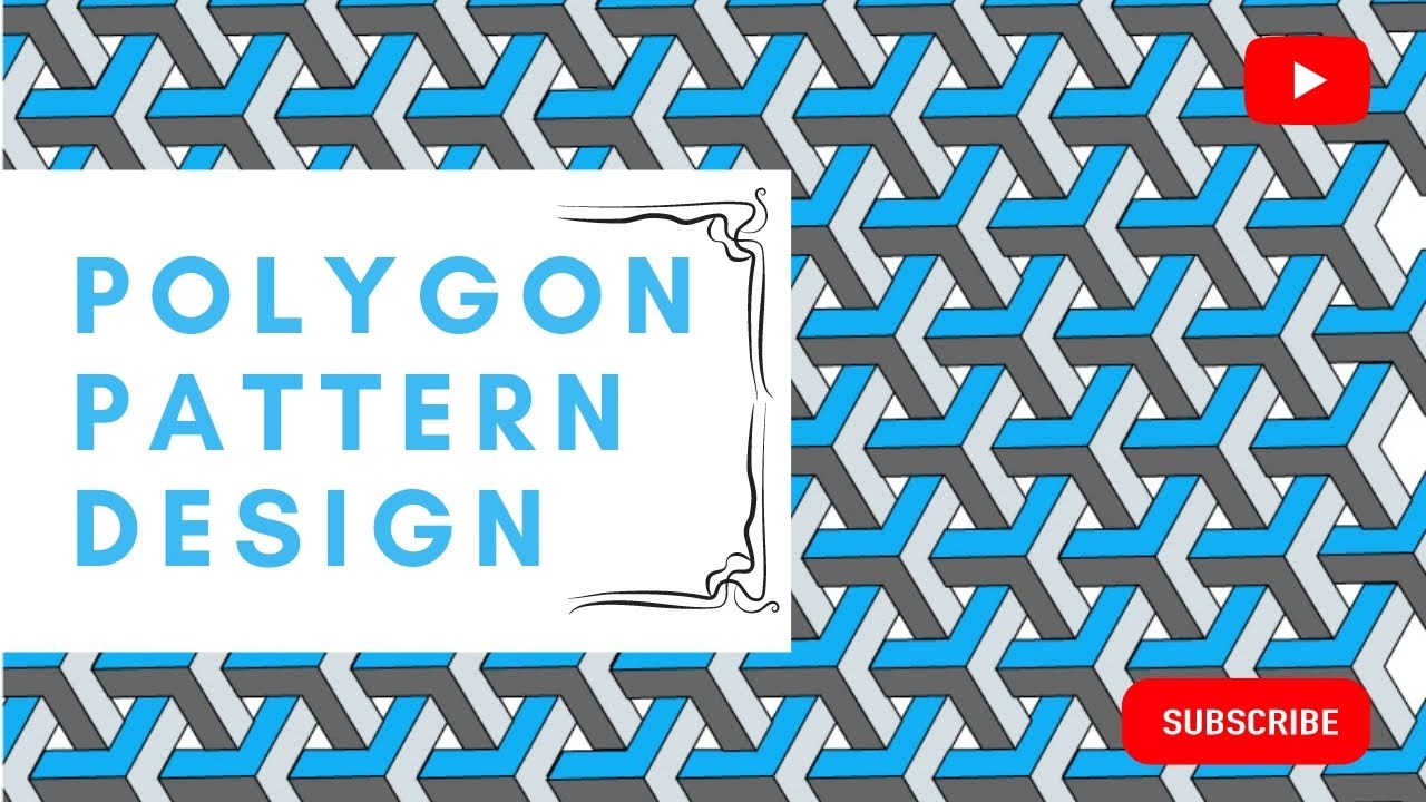 How To Draw Polygon Pattern | Geometric Pattern | Design Pattern | Illustrator Tutorials 2021