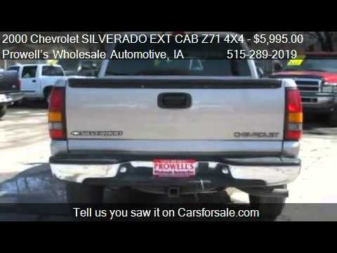 2000 Chevrolet SILVERADO EXT CAB Z71 4X4 - for sale in Des