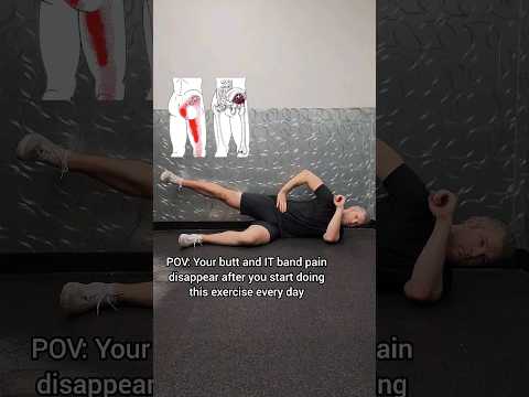 FIX your IT BAND and BUTT pain with this simple exercise! #itbandsyndrome #hipstability #itband
