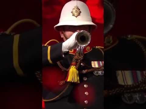 The Last Post Played at King Charle's First Remembrance Festival - Lest We Forget.