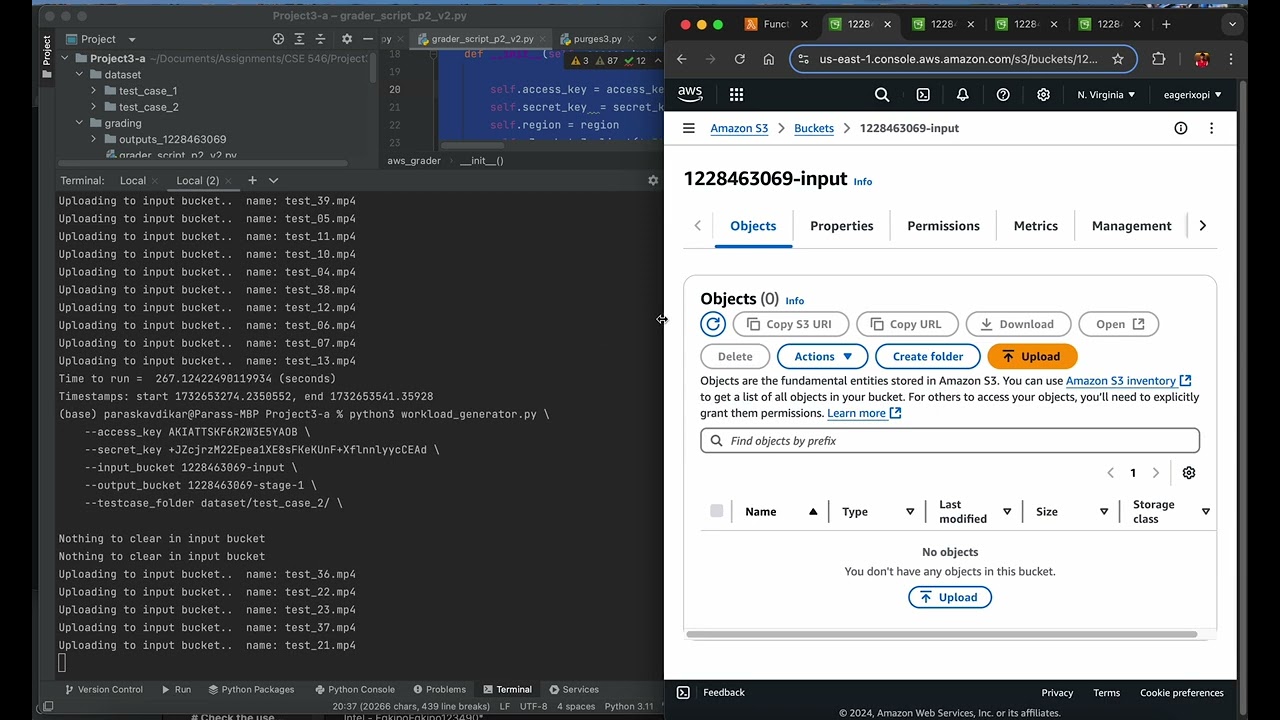 Video Splitting and Face Recognition using Lambda Function serverless architecture