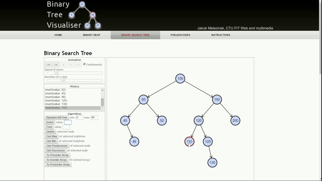 2. Data Structure & Algorithm:  Binary Tree Visualization