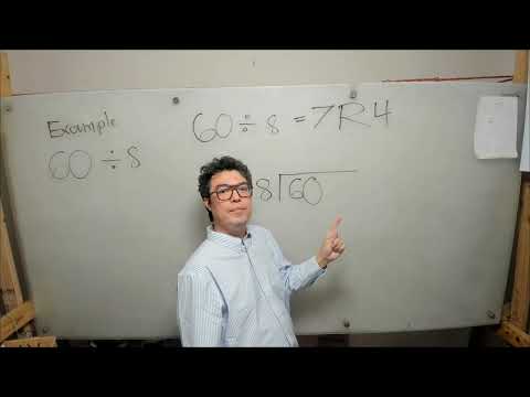 Division by Single Digit Numbers with Remainder: 60 / 8