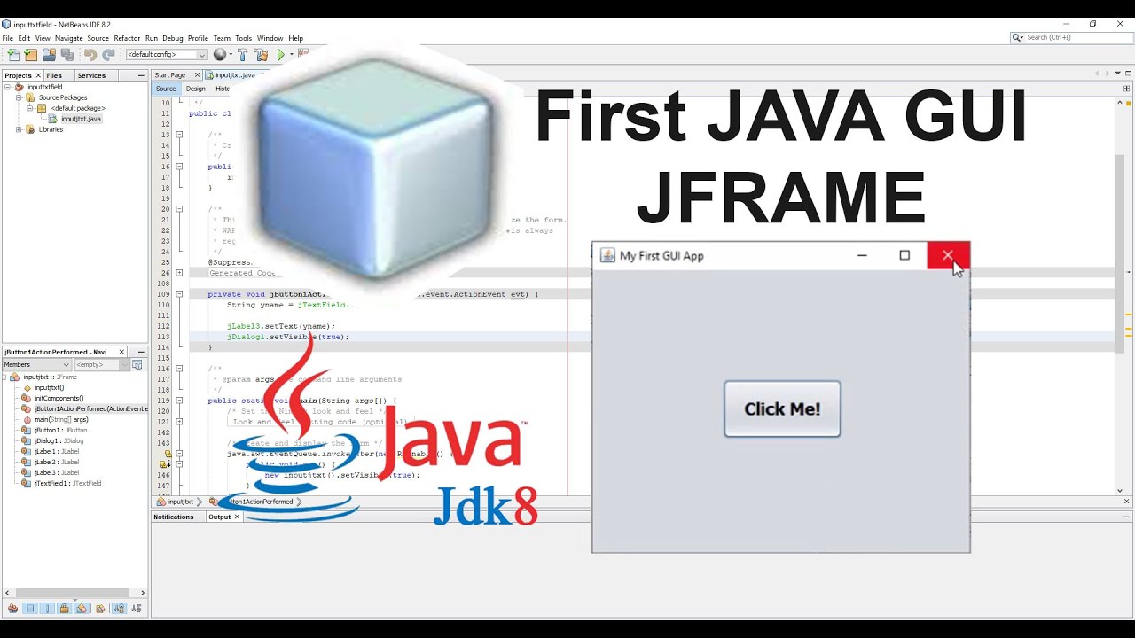 CREATE YOUR FIRST JAVA GUI APPLICATION WITH JFRAME