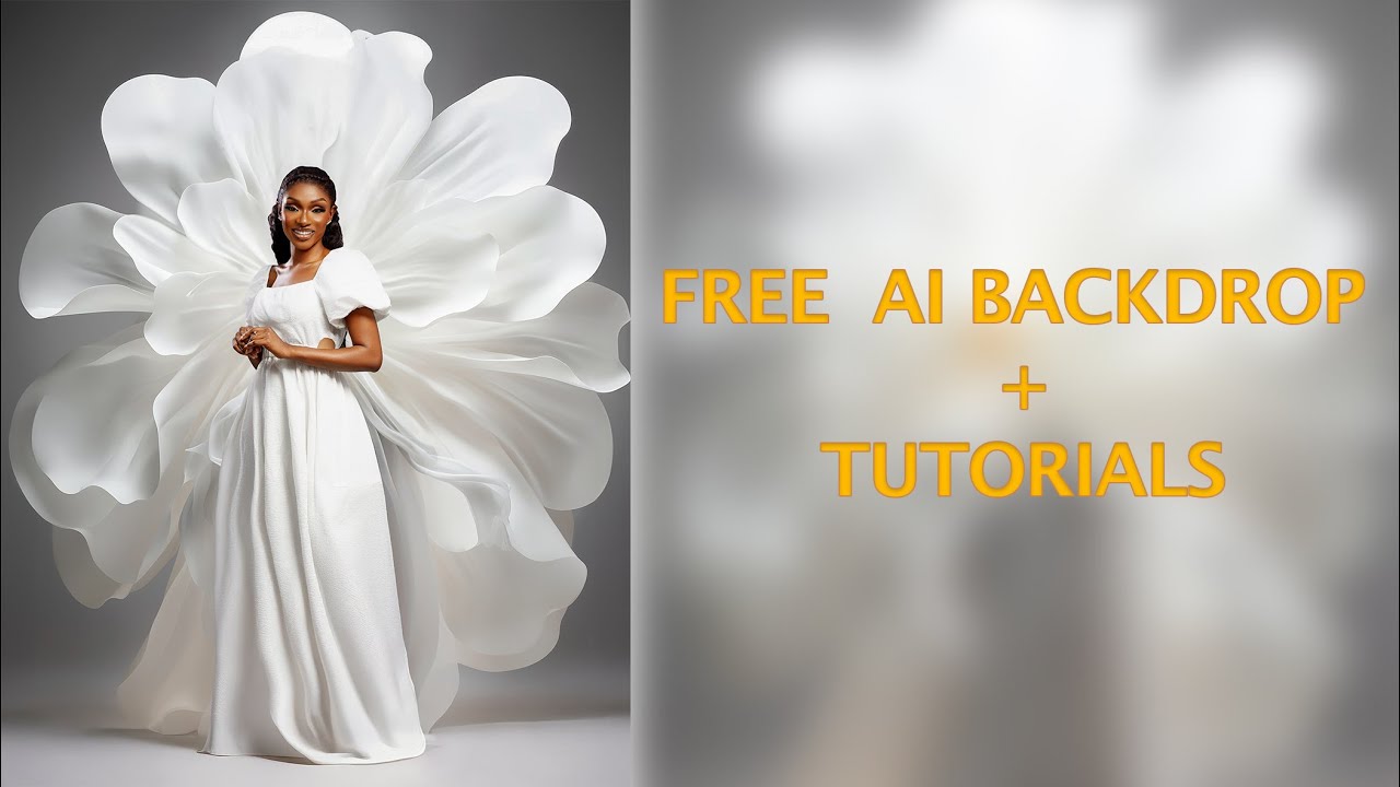 HOW TO ADD AI DIGITAL  FLOWER BACKGROUND IN PHOTOSHOP | FREE BACKGROUND DOWNLOAD