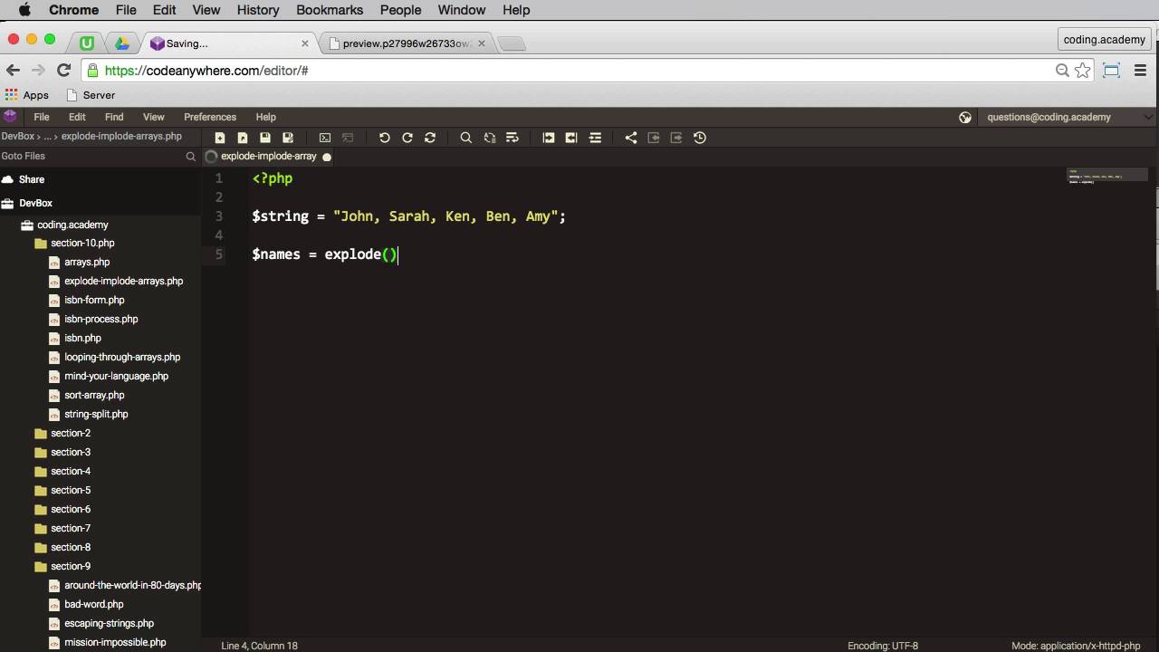 How to explode and implode CSV strings in PHP