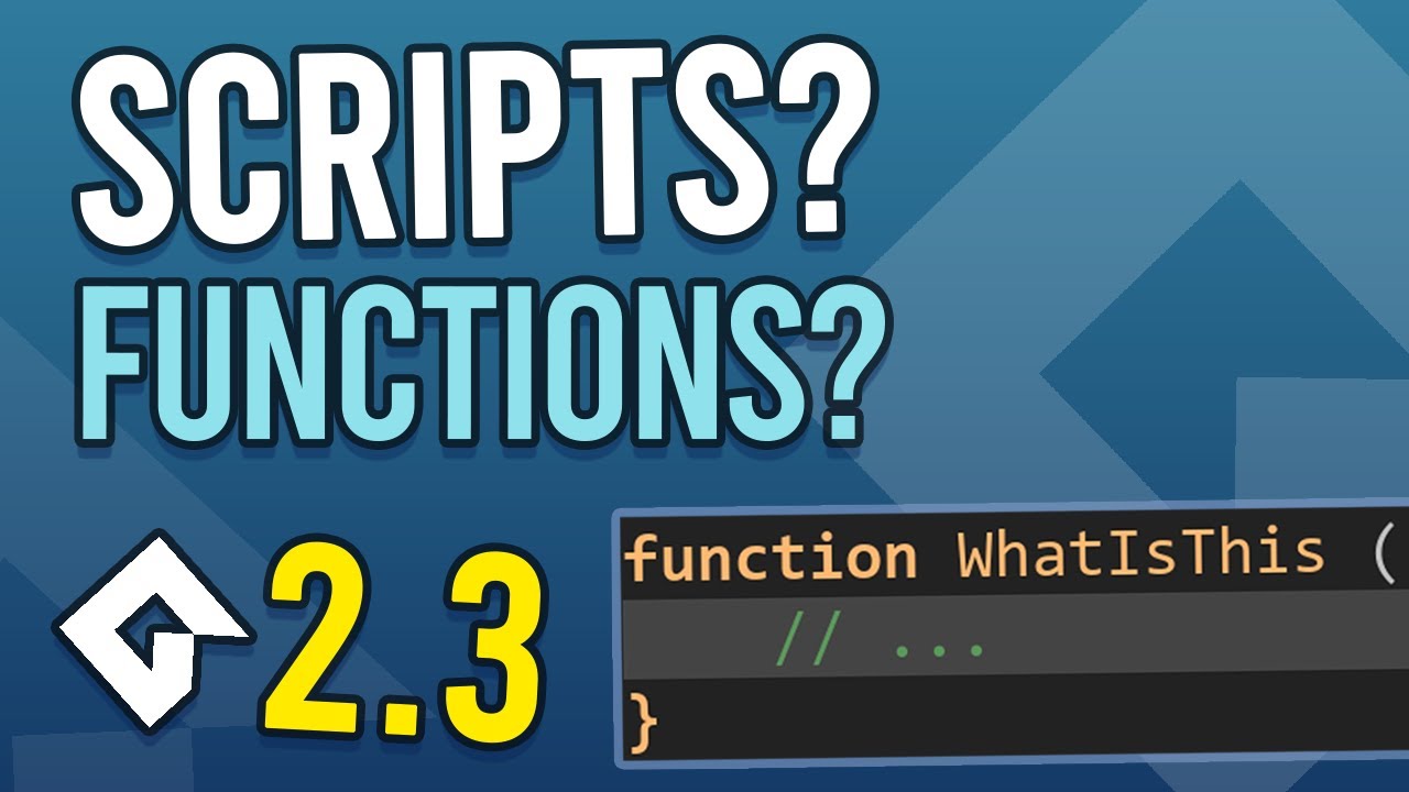 What Happened to Scripts? | GMS 2.3 Scripts/Functions