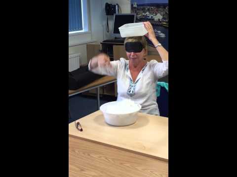 #tryitblind: Blindfolded Cottonball Challenge | Dorset Blind Association