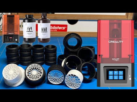 How To: 3D Printing Custom Wheels and Tyres for scale models with the Creality Halot-One
