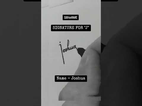 Signature for J | Joshua | SBtellME Calligraphy and Handwriting #shorts #signature
