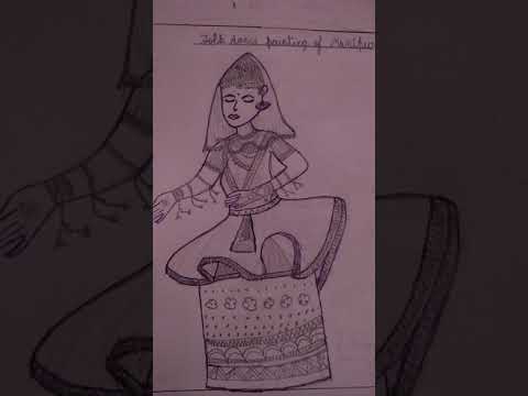 Folk dance painting of Manipur