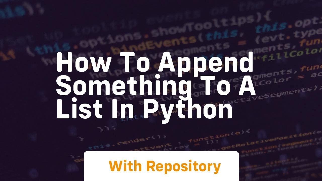 how to append something to a list in python