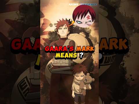 Gaara's Mark Meaning 🥲| Naruto In Hindi | #naruto #anime #gaara #shortvideo #shorts