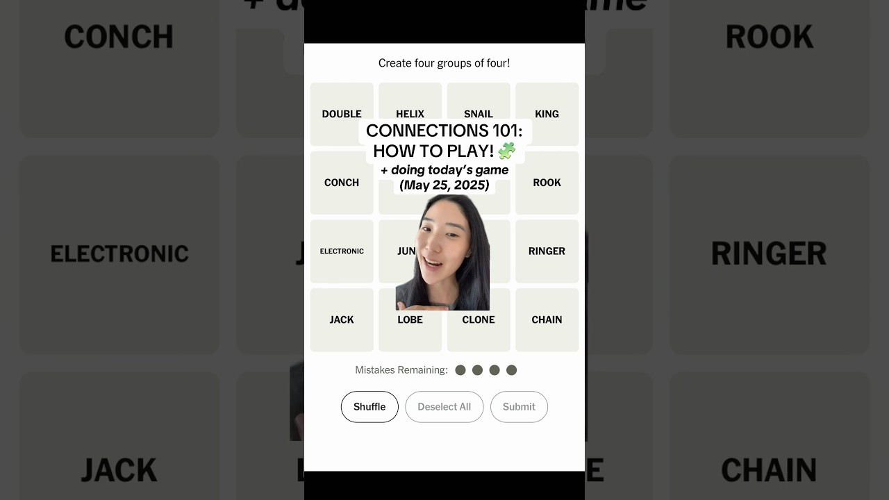 How to play Connections (NYT game)!!