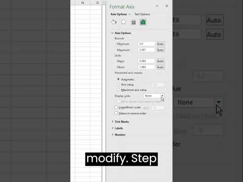 Excel Chart Tip Simplify Large Numbers with Axis Value Units #shorts