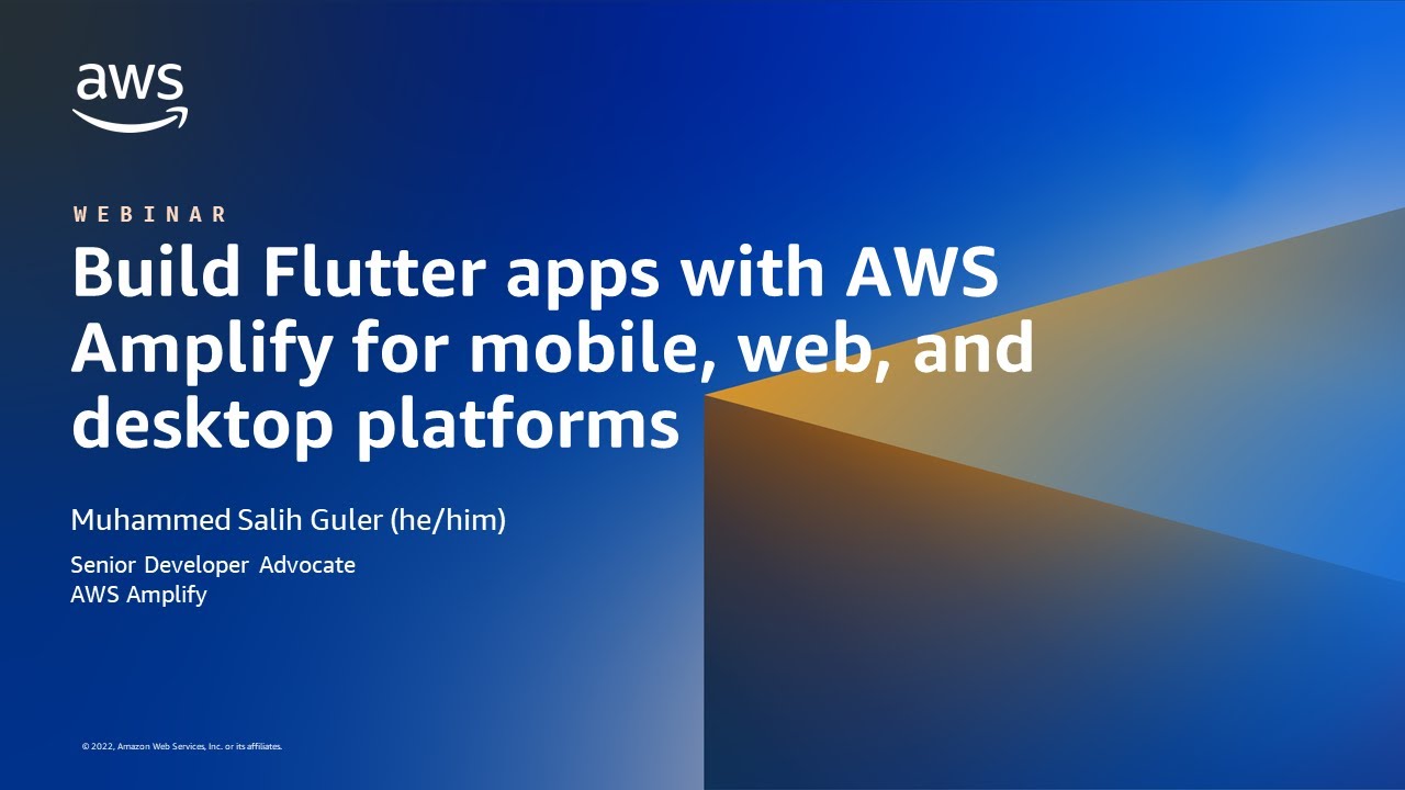 Build Flutter apps with AWS Amplify for mobile, web, and desktop platforms - AWS Online Tech Talks
