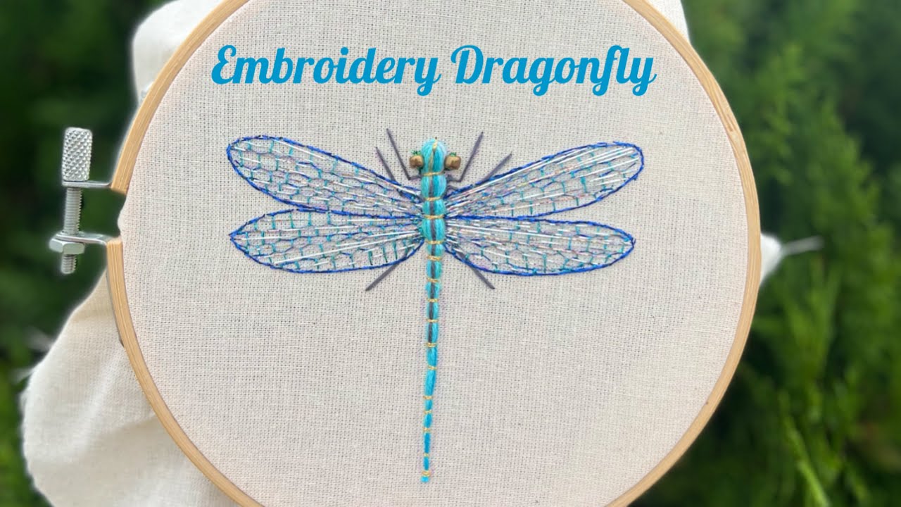 Stunning embroidery Dragonfly. Easy to do. #viral #creative #handmade #easy #subscribe