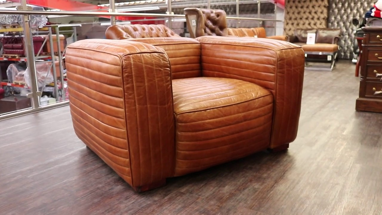 Belgrave Chesterfield Vintage Retro Distressed Leather Armchair