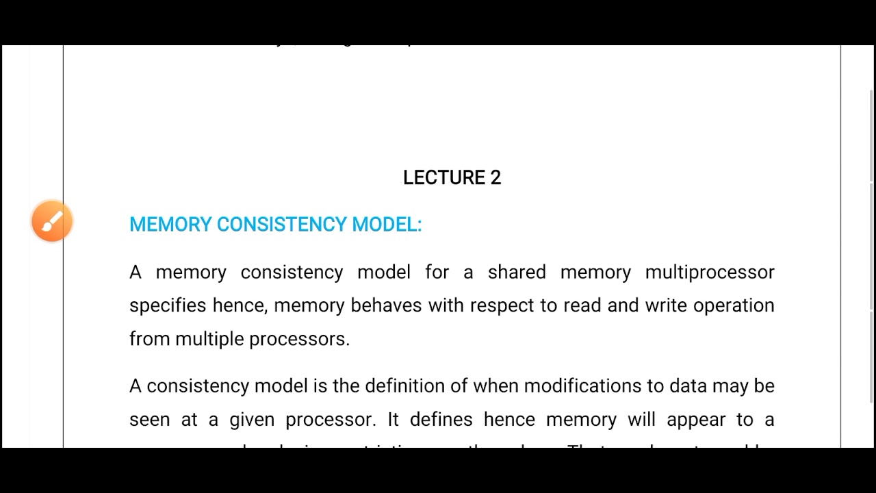 U4 L2 Memory consistency model, by manish kumar