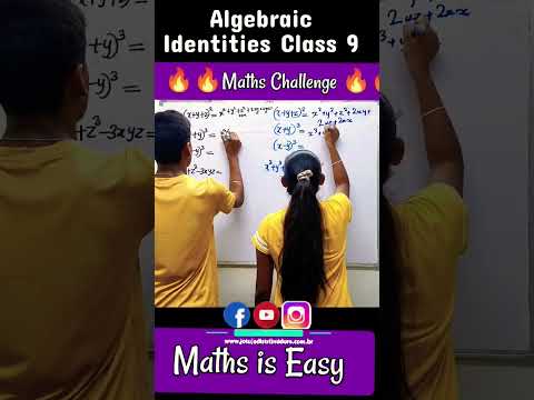Algebraic Identities Class 9 |Class 9 Maths #fun #youtubeshorts #shorts #ashortaday #algebra #class9